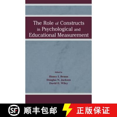 【3-4周达】精装 The Role of Constructs in Psychological and Educational Measurement [9780805837988]