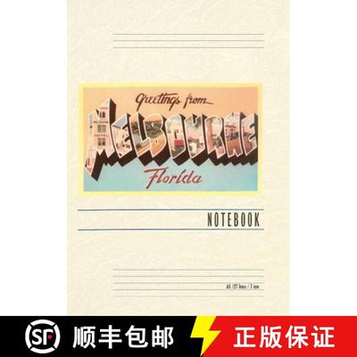 【3-4周达】Vintage Lined Notebook Greetings from Melbourne, Florida [9798385410248]