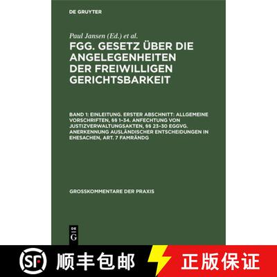 【3-4周达】精装 Einleitung. Erster Abschnitt : Allgemeine Vorschriften,    1-34. Anfechtung von Justi... [9783110988529]