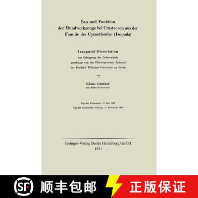 【3-4周达】Bau und Funktion der Mundwerkzeuge bei Crustaceen aus der Familie der Cymothoïdae (Isopod... [9783662314708]