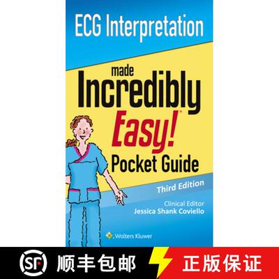 【3-4周达】ECG Interpretation: An Incredibly Easy Pocket Guide (Incredibly Easy! Series®) [9781496352163]
