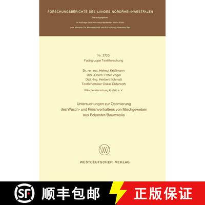 【3-4周达】Untersuchungen zur Optimierung des Wasch- und Finishverhaltens von Mischgeweben aus Polyes... [9783531027234]