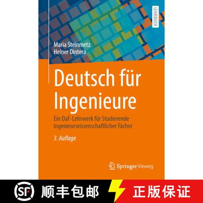 【3-4周达】精装 Deutsch für Ingenieure: Ein DaF-Lehrwerk für Studierende ingenieurwissenschaftliche... [9783658504656]