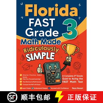【3-4周达】Florida FAST Grade 3 Math Made Ridiculously Simple: A Comprehensive 3rd Grade Guide to Aci... [9798903502981]
