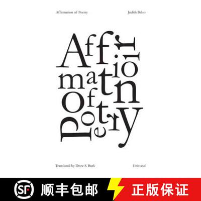 【3-4周达】Affirmation of Poetry [9781937561178]