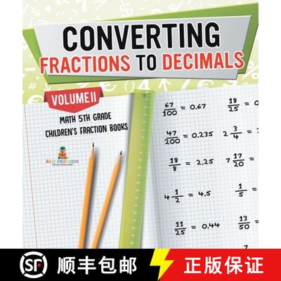 【3-4周达】精装 Converting Fractions to Decimals Volume II - Math 5th Grade | Children's Fraction Books [9798869419507]