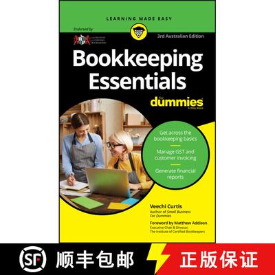 【3-4周达】Bookkeeping Essentials For Dummies, 3rd AustralianEdition (3rd Australian Edition) [9780730384816]