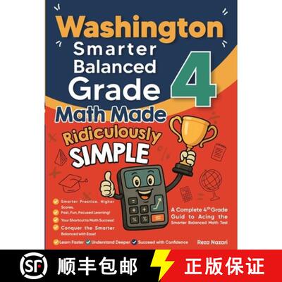 【3-4周达】Washington Smarter Balanced Grade 4 Math Made Ridiculously Simple: A Comprehensive 4th Gra... [9798903504602]