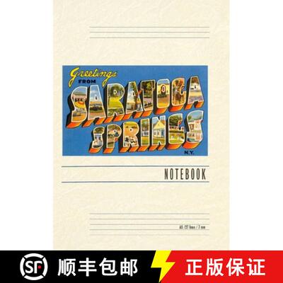 【3-4周达】Vintage Lined Notebook Greetings from Saratoga Springs, New York [9798385437412]