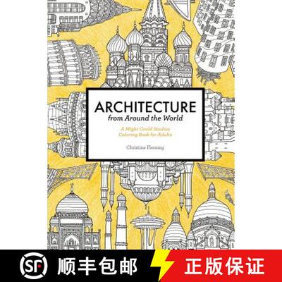【3-4周达】Architecture from Around the World: A Might Could Studios Coloring Book for Adults [9781329923515]