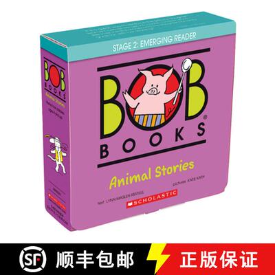 【3-4周达】Bob Books - Animal Stories Box Set Decodable Phonics Books, Ages 4 and Up, Kindergarten (S... [9781338315127]