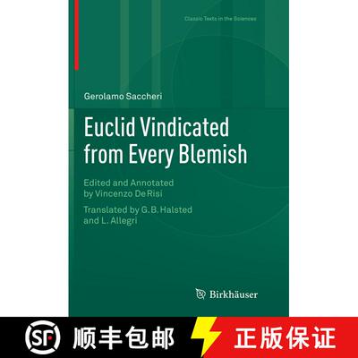 【3-4周达】Euclid Vindicated from Every Blemish : Edited and Annotated by Vincenzo De Risi. Translate... [9783319377919]