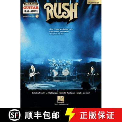【3-4周达】Rush - Deluxe Guitar Play-Along Volume 26: Play 15 Songs with Backing Tracks [9781540096883]