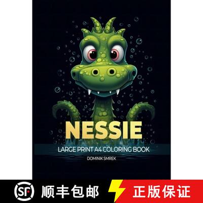 【3-4周达】NESSIE: A Large Print A4 Colouring Book [9781088193952]