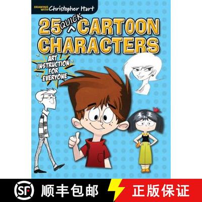 【3-4周达】25 Quick Cartoon Characters: Art Instruction for Everyone [9781942021148]