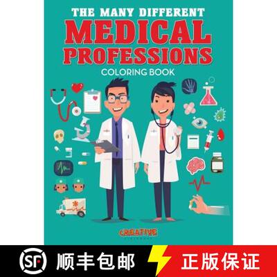【3-4周达】The Many Different Medical Professions Coloring Book [9781683235828]