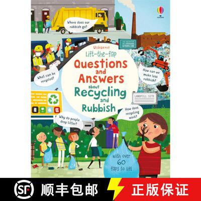 【3-4周达】Lift-the-flap Questions and Answers About Recycling and Rubbish [9781474950664]