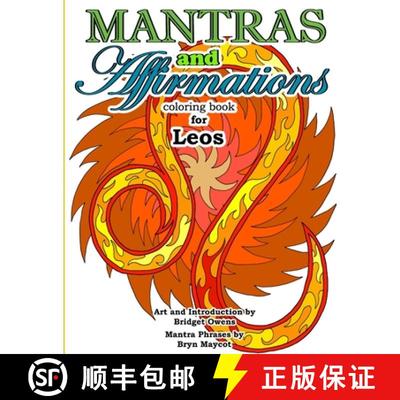 【3-4周达】Mantras and Affirmations Coloring Book for Leos [9781387909087]