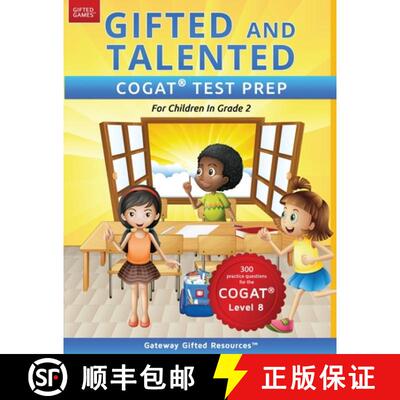 预订 Gifted and Talented COGAT Test Prep Grade 2: Gifted Test Prep Book for the COGAT Level 8; Workbo... [9780997943955]