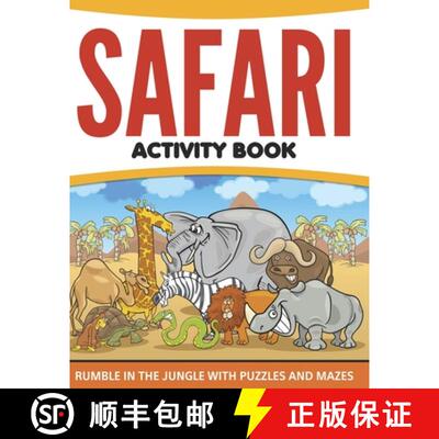 【3-4周达】Safari Activity Book: Rumble in the Jungle With Puzzles and Mazes [9798869449405]