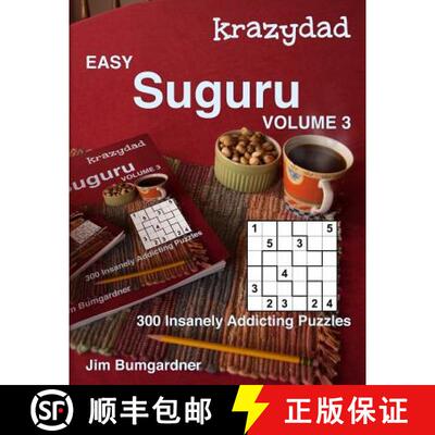 【3-4周达】Krazydad Easy Suguru Volume 3: 300 Insanely Addicting Puzzles [9781946855046]