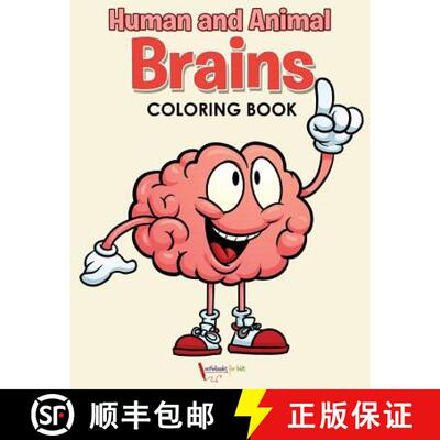 【3-4周达】Human and Animal Brains Coloring Book [9781683217817]