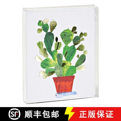 【3-4周达】Teneues - Notecard Set: Cactus Illustration, Blank Inside, 10 Full Color Notecards with 10... [9781623257910]