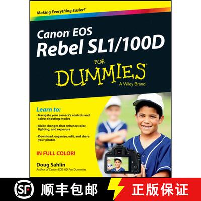 【3-4周达】Canon Eos Rebel Sl1/100D For Dummies [Wiley计算机] [9781118753675]