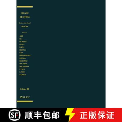 【3-4周达】精装 Organic Reactions, Volume 88 [Wiley化学化工] [9781119103851]
