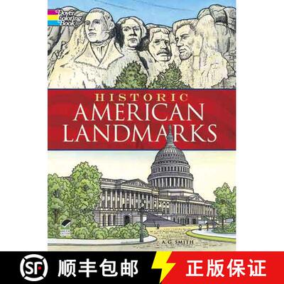 预订 Historic American Landmarks Coloring Book [9780486444895]