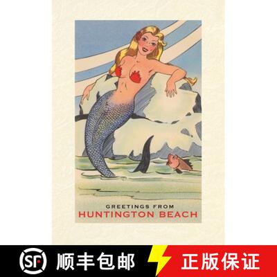 【3-4周达】Vintage Lined Notebook Greetings from Huntington Beach, California [9798385403509]