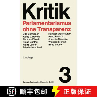 【3-4周达】Parlamentarismus ohne Transparenz (2. Auflage 1971) [9783531112039]