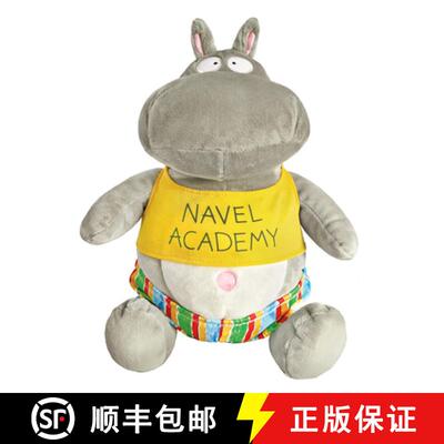 【3-4周达】Belly Button Book! Hippo Doll: 10.5 Seated [9781579824785]
