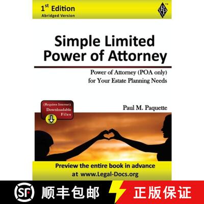 【3-4周达】Simple Power of Attorney: Fillable Power of Attorney (POA Only) For Your Estate Planning N... [9781948389693]