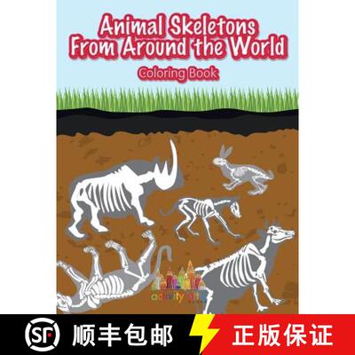 【3-4周达】Animal Skeletons From Around the World Coloring Book [9781683238423]