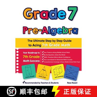 【3-4周达】Grade 7 Pre-Algebra: The Ultimate Step by Step Guide to Acing 7th Grade Math [9781637195666]