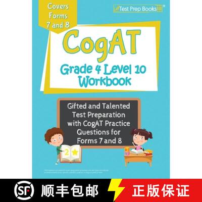 【3-4周达】CogAT Grade 4 Level 10 Workbook: Gifted and Talented Test Preparation with CogAT Practice ... [9781637758151]