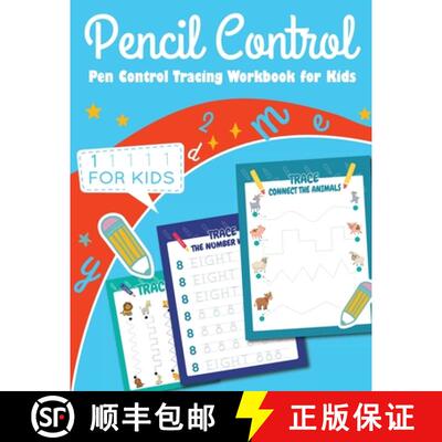 【3-4周达】Pen Control Tracing Book for Kids: Color Book, Tracing Numbers for Kids, Tracing Letters f... [9785754861909]
