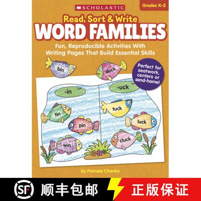 【3-4周达】Read, Sort & Write: Word Families: Fun, Reproducible Activities with Writing Pages That Bu... [9781338606508]