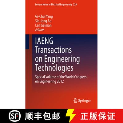 【3-4周达】IAENG Transactions on Engineering Technologies : Special Volume of the World Congress on E... [9789400799752]
