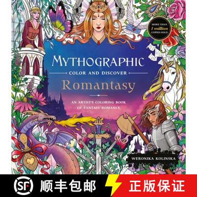 【3-4周达】Mythographic Color and Discover: Romantasy: An Artista  s Colouring Book of Fantasy Romance [9781035091898]