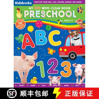 【3-4周达】My Big Wipe-Clean Book: Preschool ABC 123 [9781628858358]