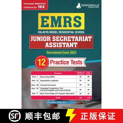 【3-4周达】EMRS Junior Secretariat Assistant Recruitment Exam Book 2023 - Eklavya Model Residential S... [9789355568182]