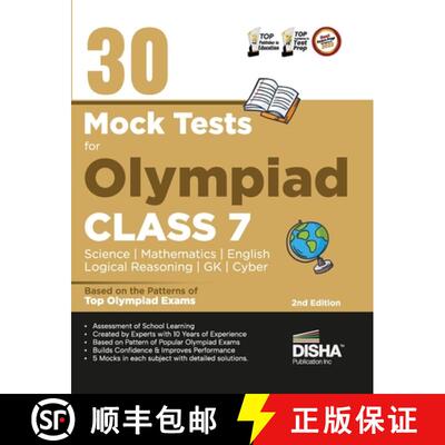 【3-4周达】30 Mock Test Series for Olympiads Class 7 Science, Mathematics, English, Logical Reasoning... [9789395985758]