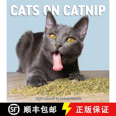 【3-4周达】Cats on Catnip Wall Calendar 2026 [9781523531523]