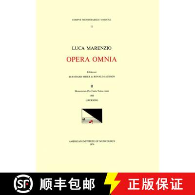 【3-4周达】CMM 72 Luca Marenzio (1553-1599), Opera Omnia, Edited by Bernhard Meier and Roland Jackson... [9781595511911]