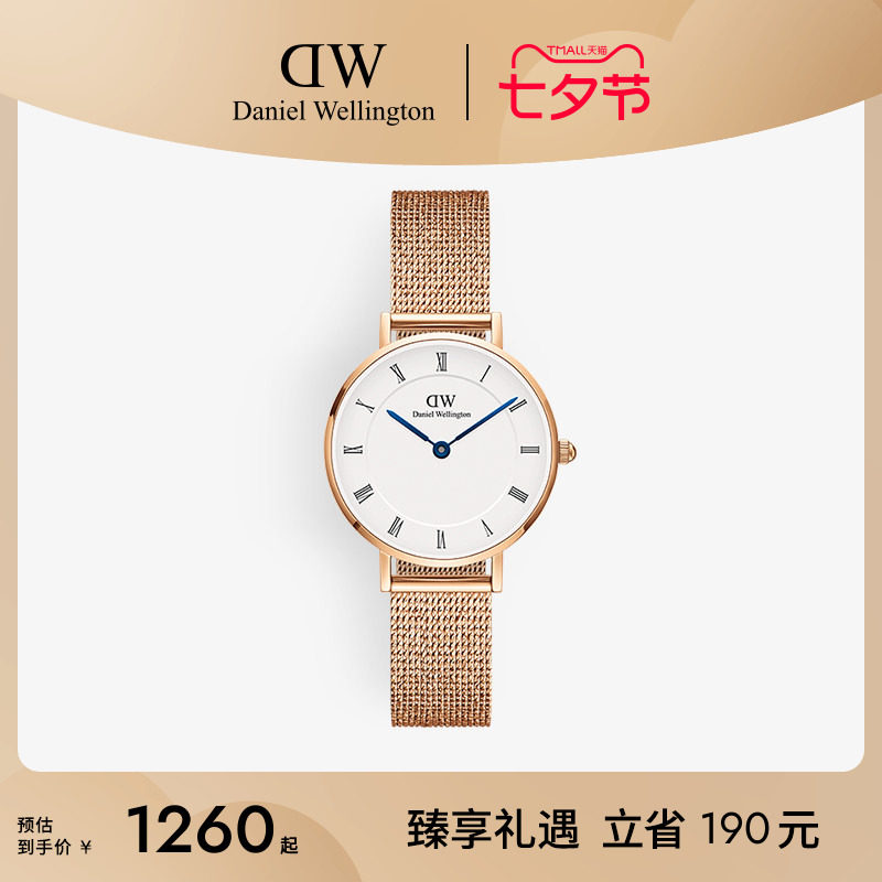 DW女士手表 PETITE系列小蓝针腕表轻奢小众石英女表小众设计感