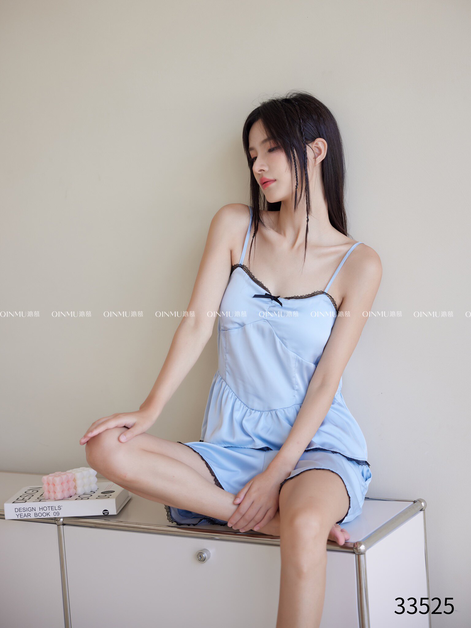 睡衣女士仿真丝冰雪丝丝绸纯欲风吊带短裤性感时尚家居服套装