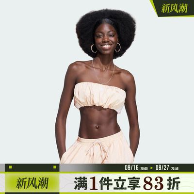 adidas阿迪达斯三叶草女子无肩带抹胸运动BRA内衣KY5058