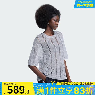 adidas阿迪达斯三叶草女子运动休闲套头衫毛衣KZ5061